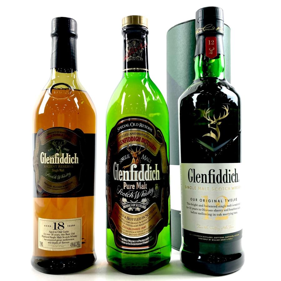 3本 グレンフィディック Glenfiddich 18年 エンシェントリザーブ ピュアモルト 12年 スコッチ 750ml ウイスキー セット 古酒 : リユースセレクトショップバイセル ...