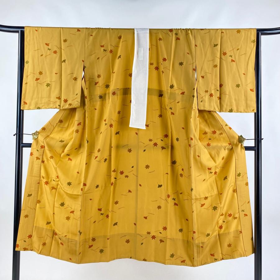長襦袢 身丈129.5cm 裄丈65cm M やまと 吹き寄せ 金彩 山吹茶色 正絹 美品 秀品 中古 : リユースセレクトショップバイセル Yahoo!店 - 通販 - Yahoo!ショッピング