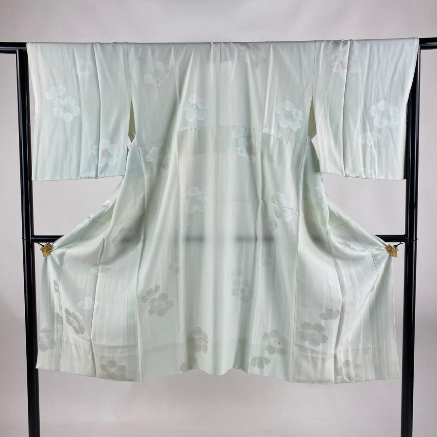 長襦袢 身丈122cm 裄丈64cm M 落款あり 桜 ぼかし 薄緑 正絹 名品 中古 : リユースセレクトショップバイセル Yahoo!店 - 通販 - Yahoo!ショッピング