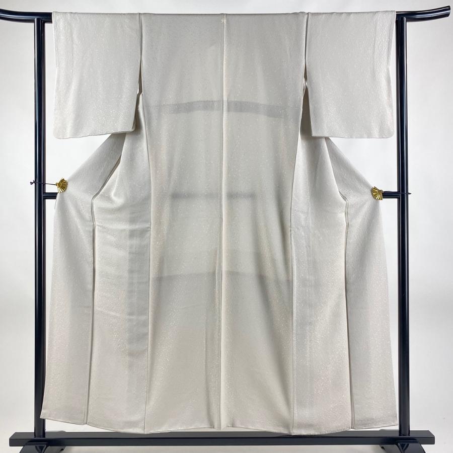 色無地 身丈154cm 裄丈62.5cm S 袷 地紋 灰色 正絹 優品 一つ紋 中古 : リユースセレクトショップバイセル Yahoo!店 - 通販 - Yahoo!ショッピング