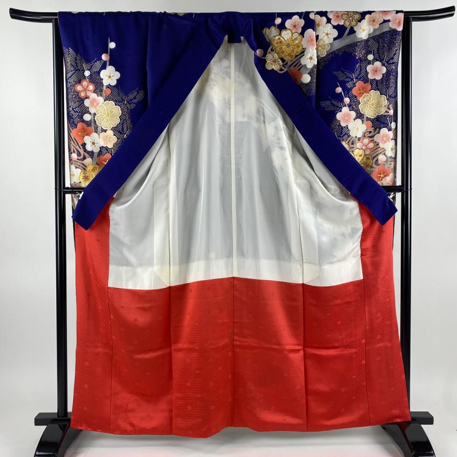 振袖 身丈161cm 裄丈64.5cm M 袷 桜 梅 金彩 染め分け 青紫 正絹 美品 秀品 中古 : 1000084077355 : リユースセレクトショップバイセル Yahoo!店 ...