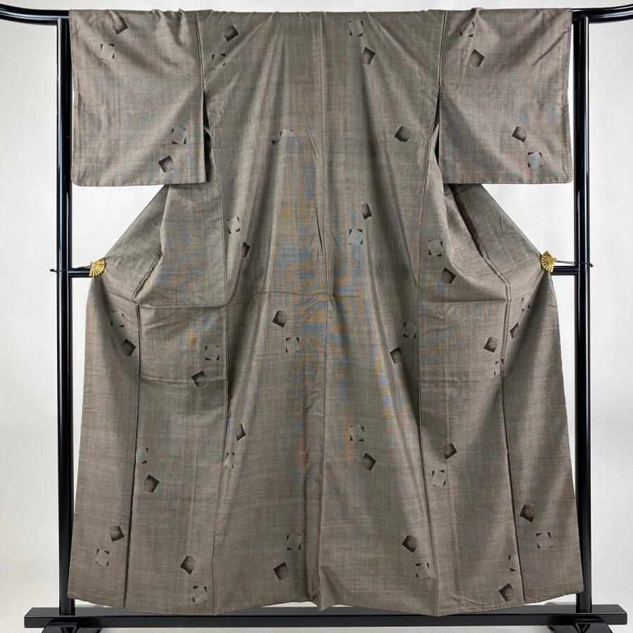 紬 身丈155.5cm 裄丈65.5cm M 袷 色紙 焦茶色 正絹 秀品 中古 : リユースセレクトショップバイセル Yahoo!店 - 通販 - Yahoo!ショッピング