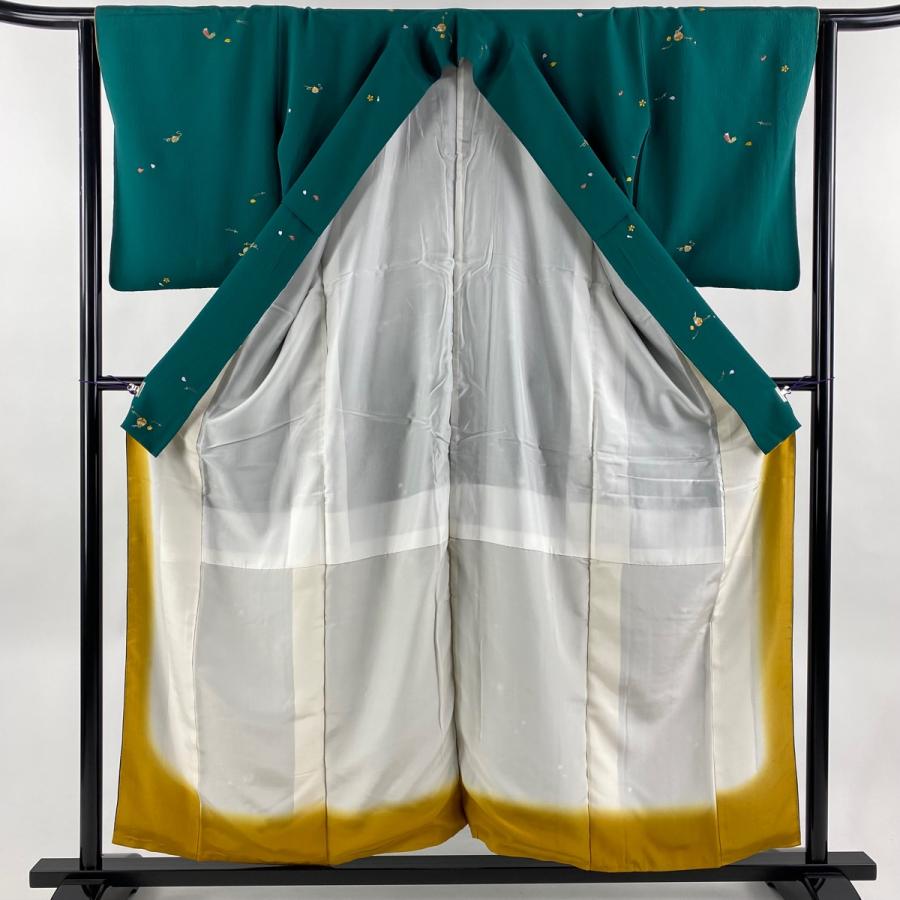 小紋 身丈155.5cm 裄丈63.5cm S 袷 鈴 独楽 刺繍 金糸 緑 正絹 秀品 中古 : 1000086007435 : リユースセレクトショップバイセル Yahoo!店 - 通販 ...