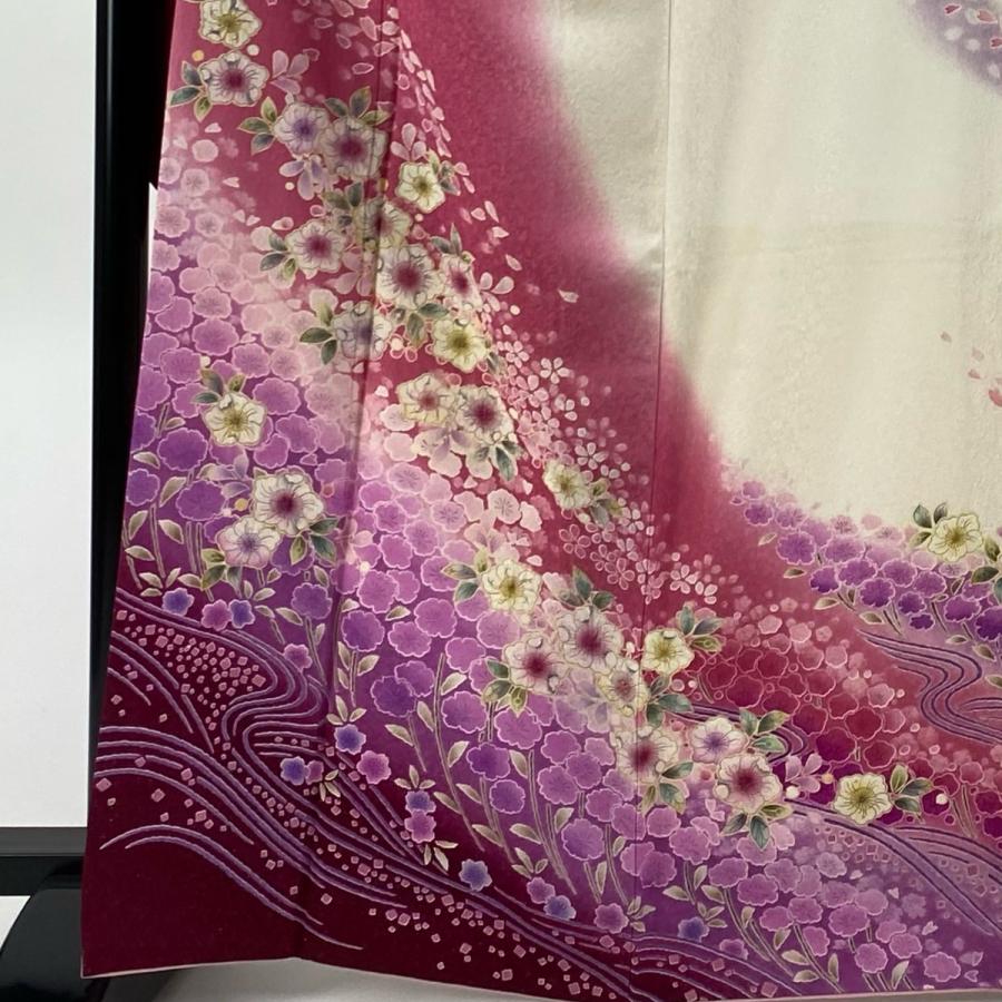 振袖 身丈166cm 裄丈68cm L 袷 辻が花柄 流水 銀通し 絞り ピンク 正絹 美品 名品 中古 : リユースセレクトショップバイセル Yahoo!店 - 通販 - Yahoo!ショッピング