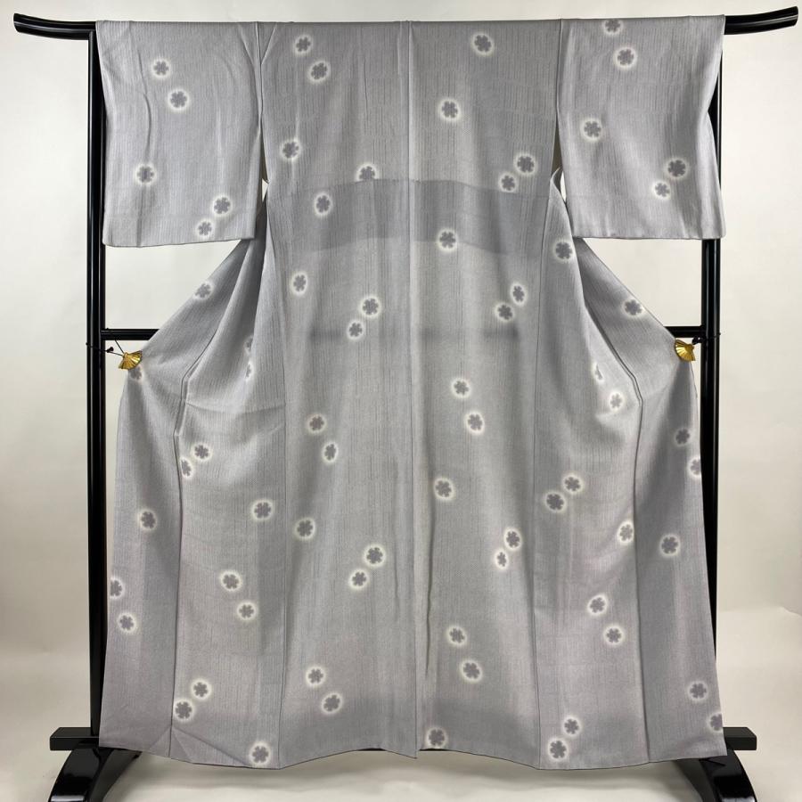小紋 身丈161.5cm 裄丈66cm M 袷 花 鹿子柄 ぼかし 灰紫 正絹 秀品 中古 : 1000086015935 : リユースセレクトショップバイセル Yahoo!店 - 通販 ...