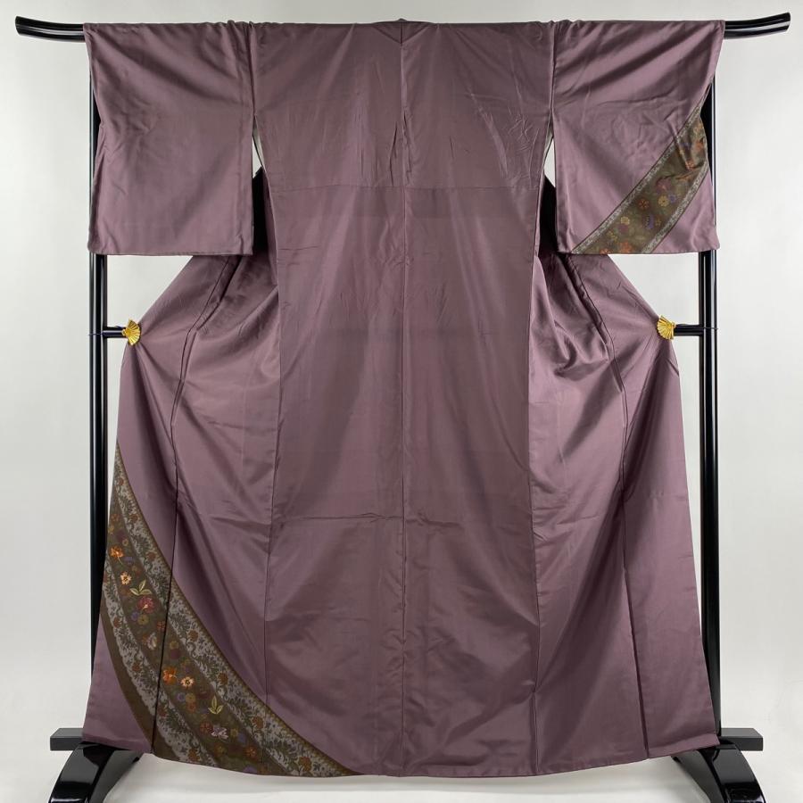 付下げ 身丈165cm 裄丈68.5cm L 袷 大島紬地 証紙あり 草花 金糸 刺繍 灰紫 正絹 秀品 中古 : リユースセレクトショップバイセル Yahoo!店 - 通販 - Yahoo ...