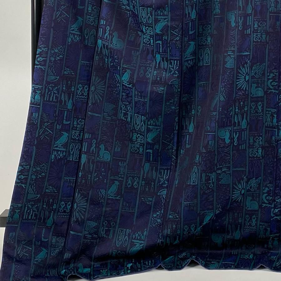 小紋 身丈178cm 裄丈71cm L 袷 動物 幾何学模様 濃紫 正絹 逸品 中古 : 1000088305782 : リユースセレクトショップバイセル Yahoo!店 - 通販 ...
