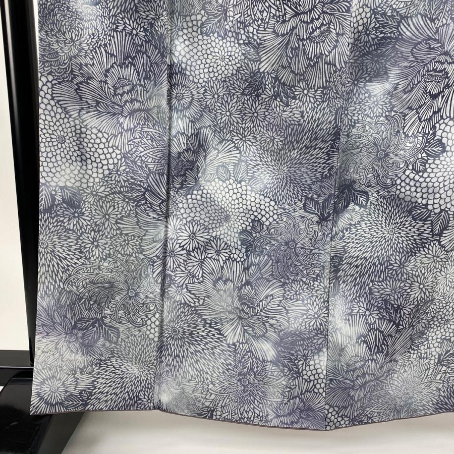小紋 身丈162.5cm 裄丈65cm M 袷 袋帯セット 牡丹 菊 ぼかし 青灰色 正絹 美品 秀品 中古 : 1000088309766 : リユースセレクトショップバイセル Yahoo ...