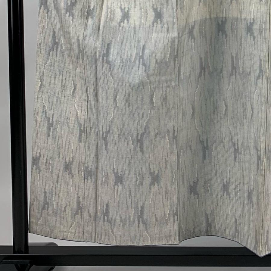 紬 身丈155.5cm 裄丈64cm M 袷 幾何学 青灰色 正絹 優品 中古 : リユースセレクトショップバイセル Yahoo!店 - 通販 - Yahoo!ショッピング