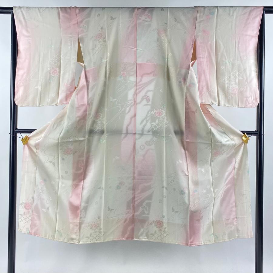 長襦袢 身丈127cm 裄丈64cm M 鈴乃屋 草花 地紋 箔 ぼかし クリーム 正絹 秀品 中古 : リユースセレクトショップバイセル Yahoo!店 - 通販 - Yahoo!ショッピング