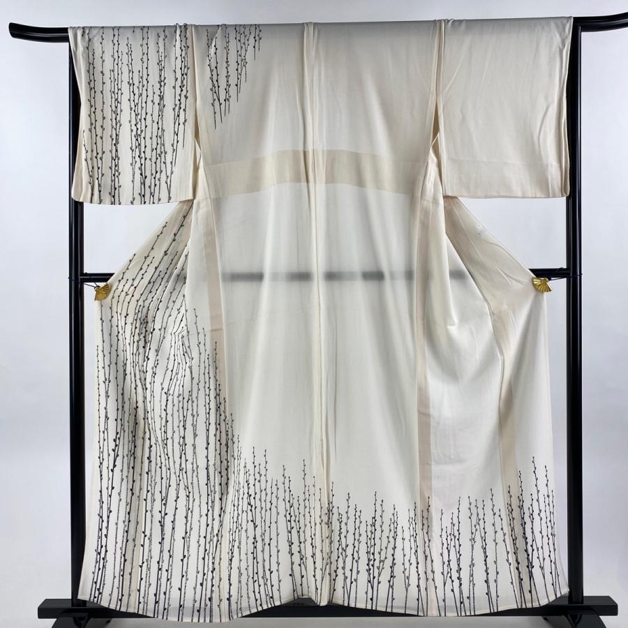 付下げ 身丈157cm 裄丈67cm M 単衣 枝 クリーム 正絹 名品 中古 : リユースセレクトショップバイセル Yahoo!店 - 通販 - Yahoo!ショッピング