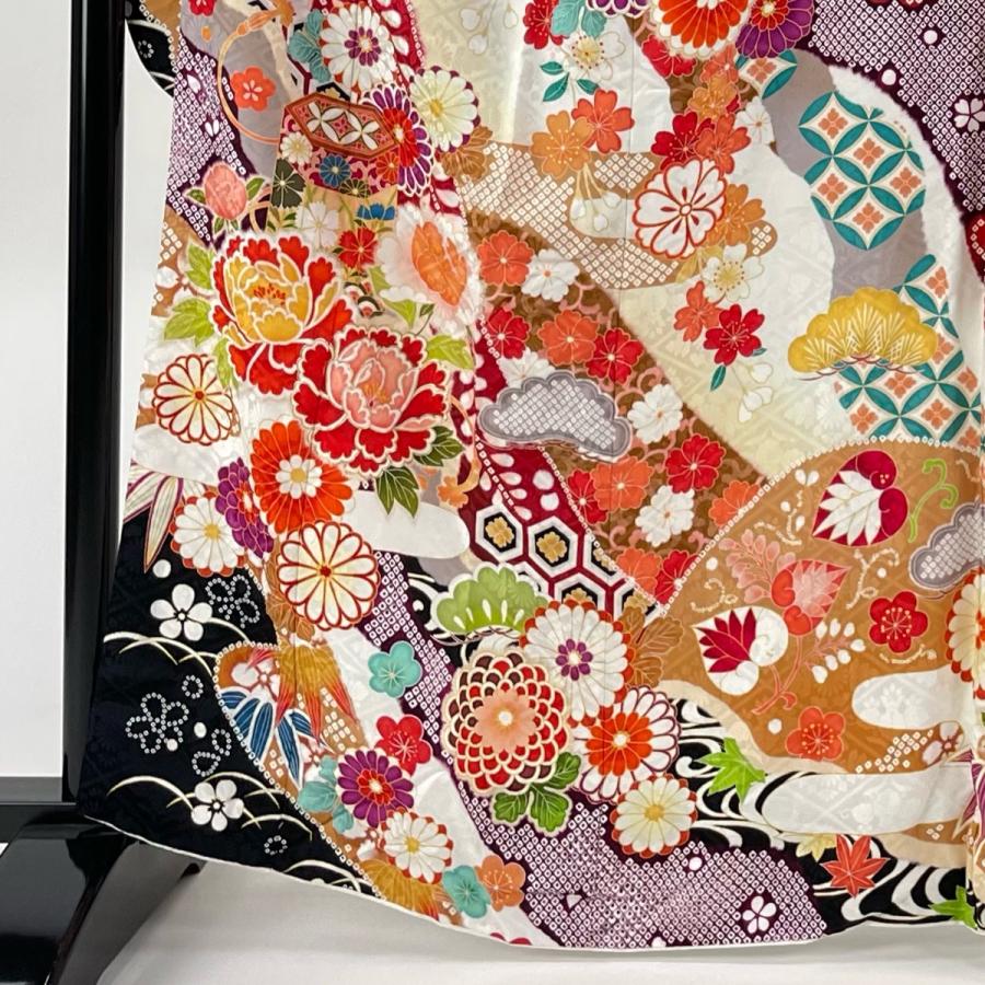 振袖 身丈163.5cm 裄丈66cm M 袷 貝桶 草花 金彩 ぼかし クリーム 正絹 名品 中古 : リユースセレクトショップバイセル Yahoo!店 - 通販 - Yahoo!ショッピング