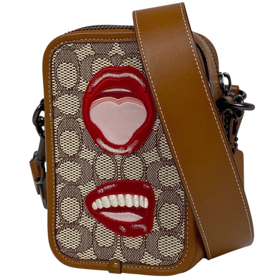 COACH コーチ シグネチャー ショルダーバッグ トム ウェッセルマン クロスボディバッグ キャンバス ブラウン CA309 レディース ...