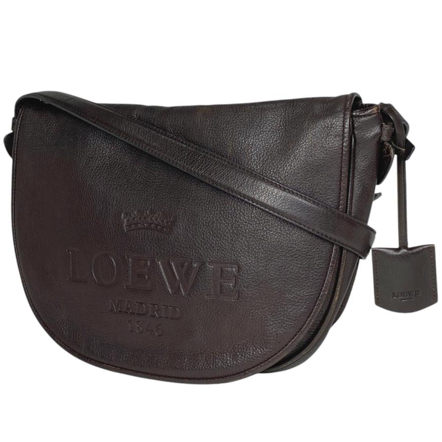 LOEWE ロエベ ヘリテージ ショルダーバッグ ロゴ レザー ブラウン レディース 中古 : リユースセレクトショップバイセル Yahoo!店 - 通販 - Yahoo!ショッピング