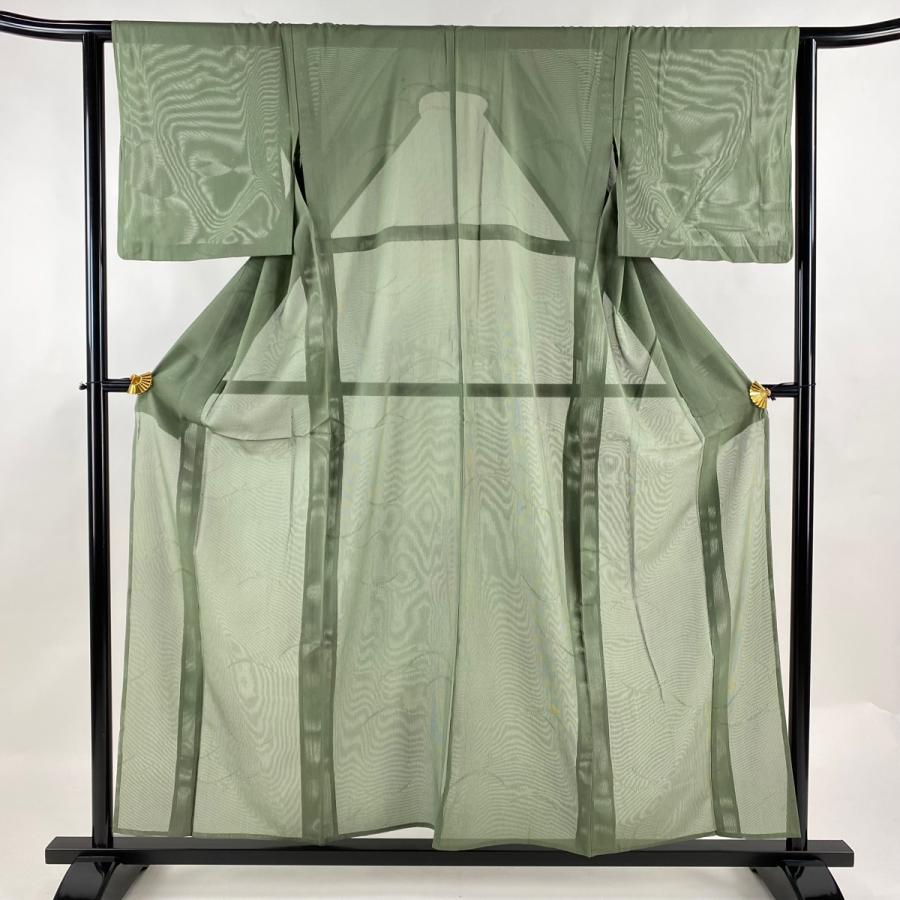 小紋 身丈156cm 裄丈63cm S 薄物 経絽 露芝 緑 正絹 秀品 中古 : リユースセレクトショップバイセル Yahoo!店 - 通販 - Yahoo!ショッピング