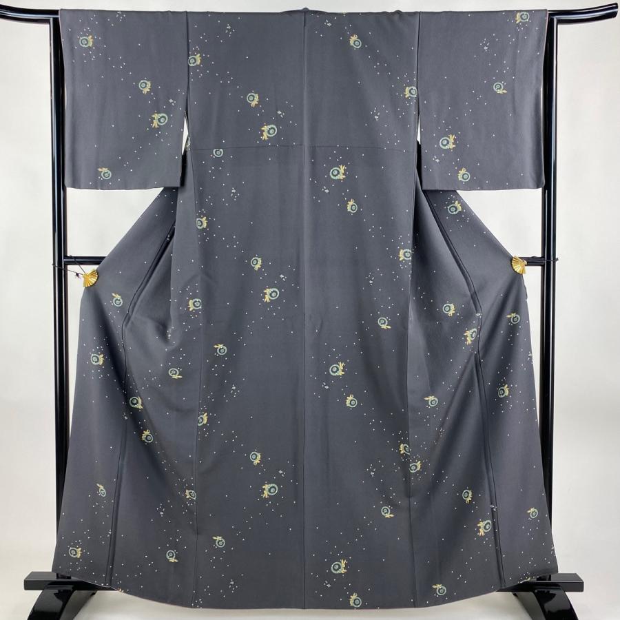小紋 身丈162cm 裄丈64cm M 袷 動物 番傘 灰色 正絹 美品 名品 中古 : リユースセレクトショップバイセル Yahoo!店 - 通販 - Yahoo!ショッピング