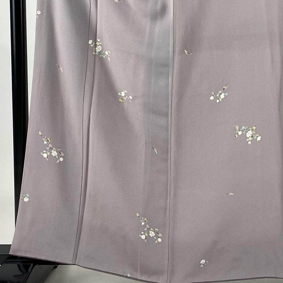 小紋 身丈161cm 裄丈67.5cm L 袷 枝花 灰紫 正絹 秀品 中古 : リユースセレクトショップバイセル Yahoo!店 - 通販 - Yahoo!ショッピング