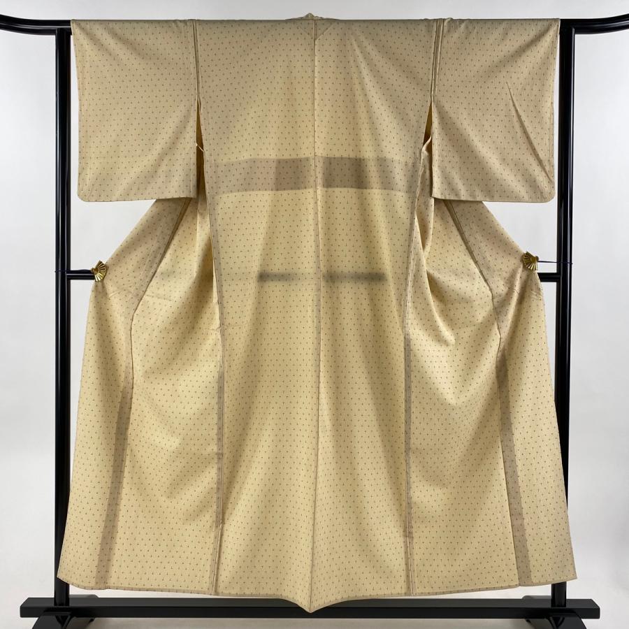 紬 身丈154cm 裄丈62.5cm S 単衣 蚊絣 ベージュ 正絹 美品 秀品 中古 : リユースセレクトショップバイセル Yahoo!店 - 通販 - Yahoo!ショッピング