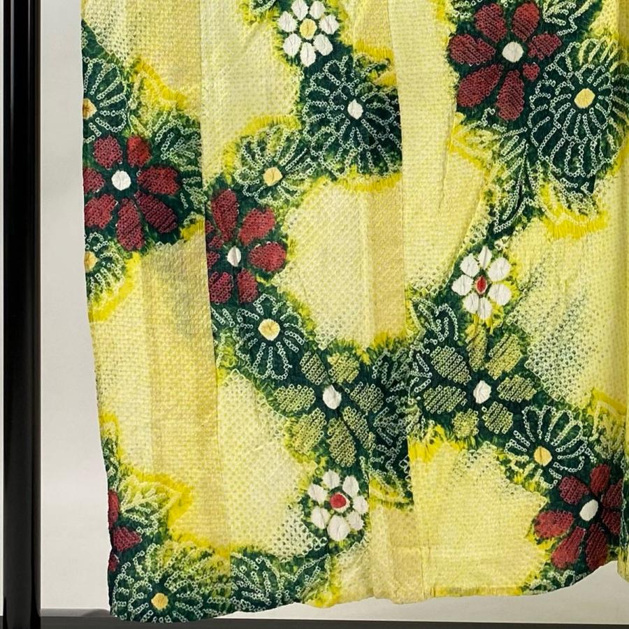 浴衣 身丈149cm 裄丈61cm S 絞り浴衣 菊 絞り 黄色 綿 名品 中古 : リユースセレクトショップバイセル Yahoo!店 - 通販 - Yahoo!ショッピング