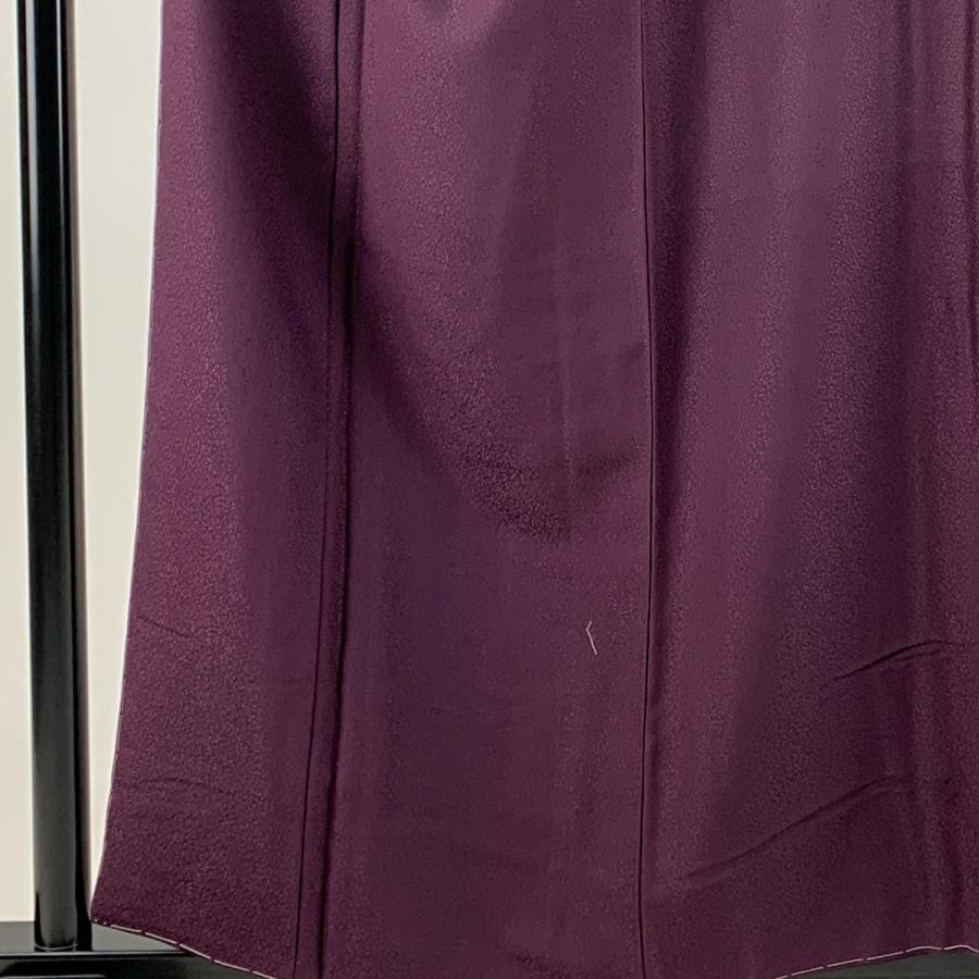 色無地 身丈156.5cm 裄丈64cm M 袷 斉藤三才 落款あり 地紋 茶紫 正絹 美品 秀品 一つ紋 中古 : リユースセレクトショップバイセル Yahoo!店 - 通販 - Yahoo ...