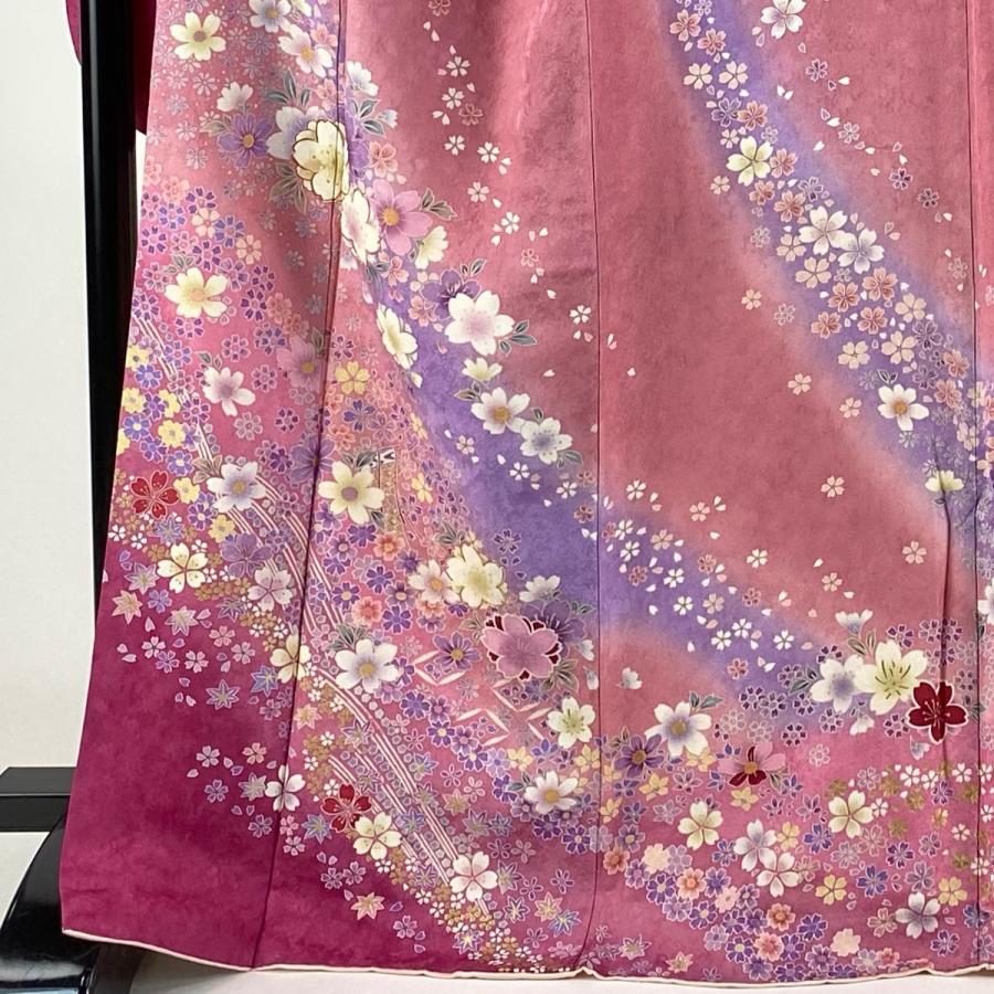 振袖 身丈168cm 裄丈69cm L 袷 桜 几帳 金通し 金彩 ピンク 正絹 名品 中古 : リユースセレクトショップバイセル Yahoo!店 - 通販 - Yahoo!ショッピング