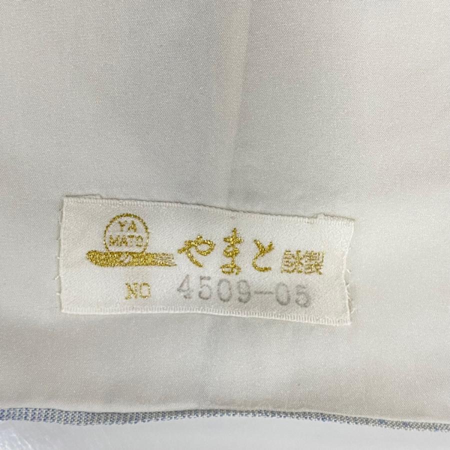 大島紬 身丈164.5cm 裄丈67cm M 単衣 やまと 桜吹雪 縦縞 白正藍染 灰白 正絹 名品 中古 : リユースセレクトショップバイセル Yahoo!店 - 通販 - Yahoo!ショッピング