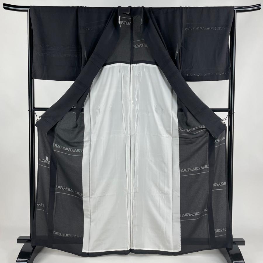 小紋 身丈166cm 裄丈66cm M 薄物 田村哲彦 落款あり 草花 墨色 正絹 名品 中古 : リユースセレクトショップバイセル Yahoo!店 - 通販 - Yahoo!ショッピング