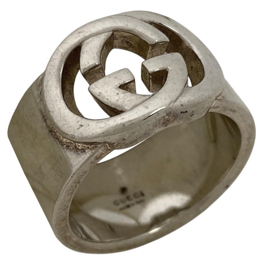 GUCCI グッチ GGロゴ リング 指輪 インターロッキングG 13号 シルバー925 シルバー レディース 中古 ラッピング可 : リユースセレクトショップバイセル Yahoo!店 ...