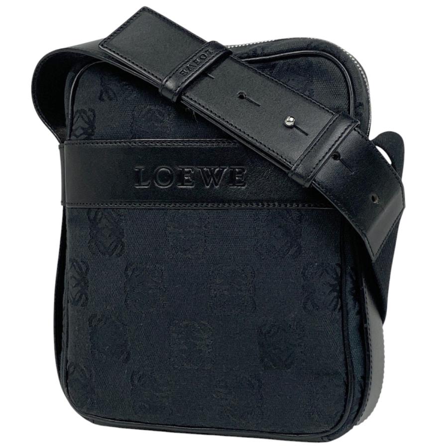 LOEWE ロエベ アナグラム ショルダーバッグ ロゴ キャンバス ブラック レディース 中古 : リユースセレクトショップバイセル Yahoo!店 - 通販 - Yahoo!ショッピング