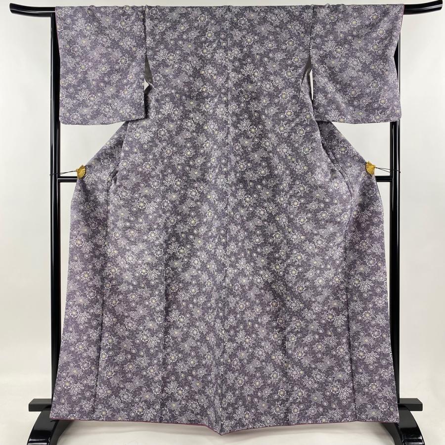 小紋 身丈166cm 裄丈67cm M 袷 花唐草 薄紫 化繊 美品 優品 中古 : リユースセレクトショップバイセル Yahoo!店 - 通販 - Yahoo!ショッピング