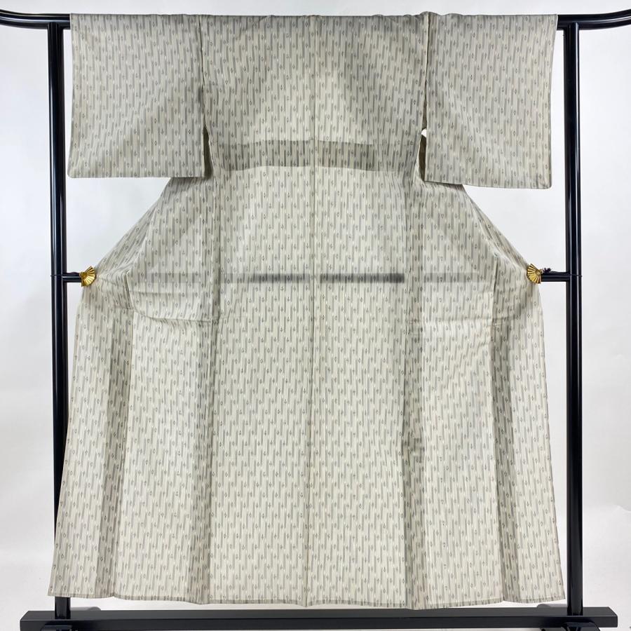 紬 身丈157cm 裄丈61.5cm S 薄物 夏紬 縦縞 幾何学模様 灰茶 正絹 秀品 中古 : リユースセレクトショップバイセル Yahoo!店 - 通販 - Yahoo!ショッピング