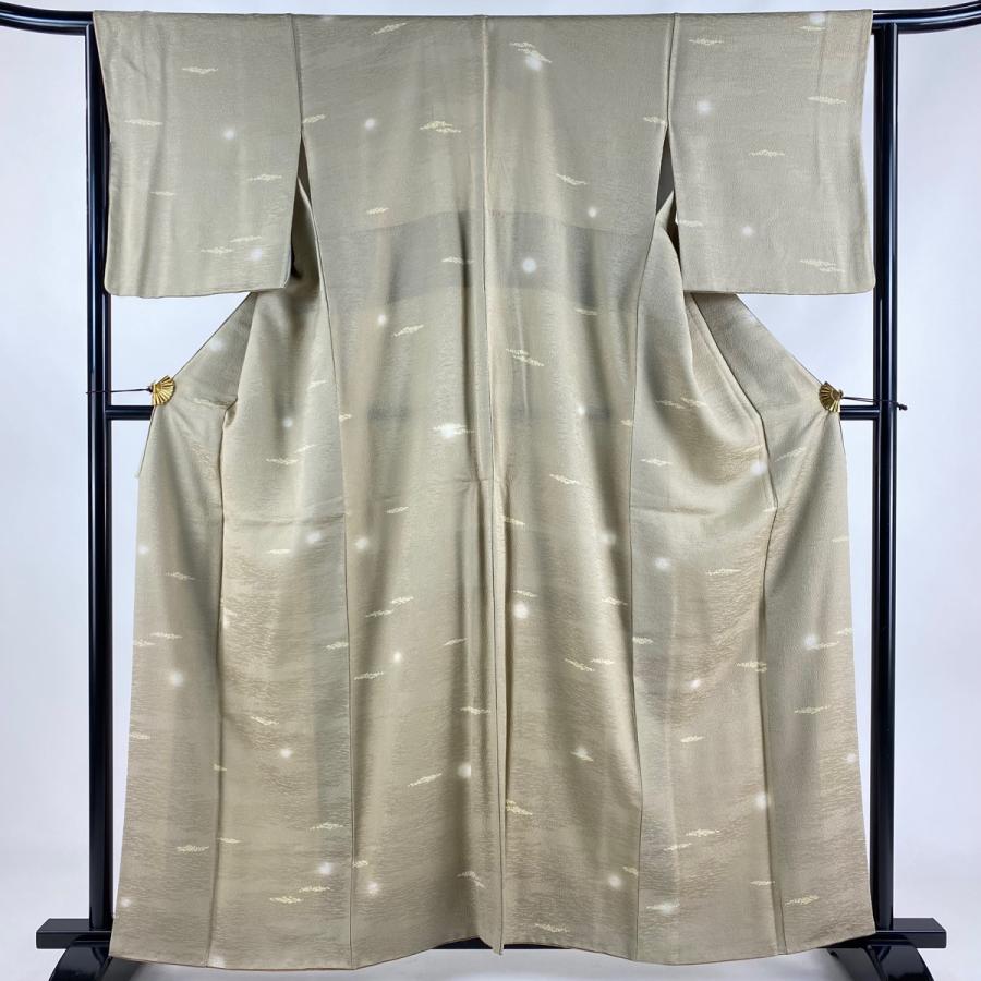 小紋 身丈159.5cm 裄丈64cm M 袷 幾何学 ベージュ 正絹 美品 秀品 中古 : リユースセレクトショップバイセル Yahoo!店 - 通販 - Yahoo!ショッピング