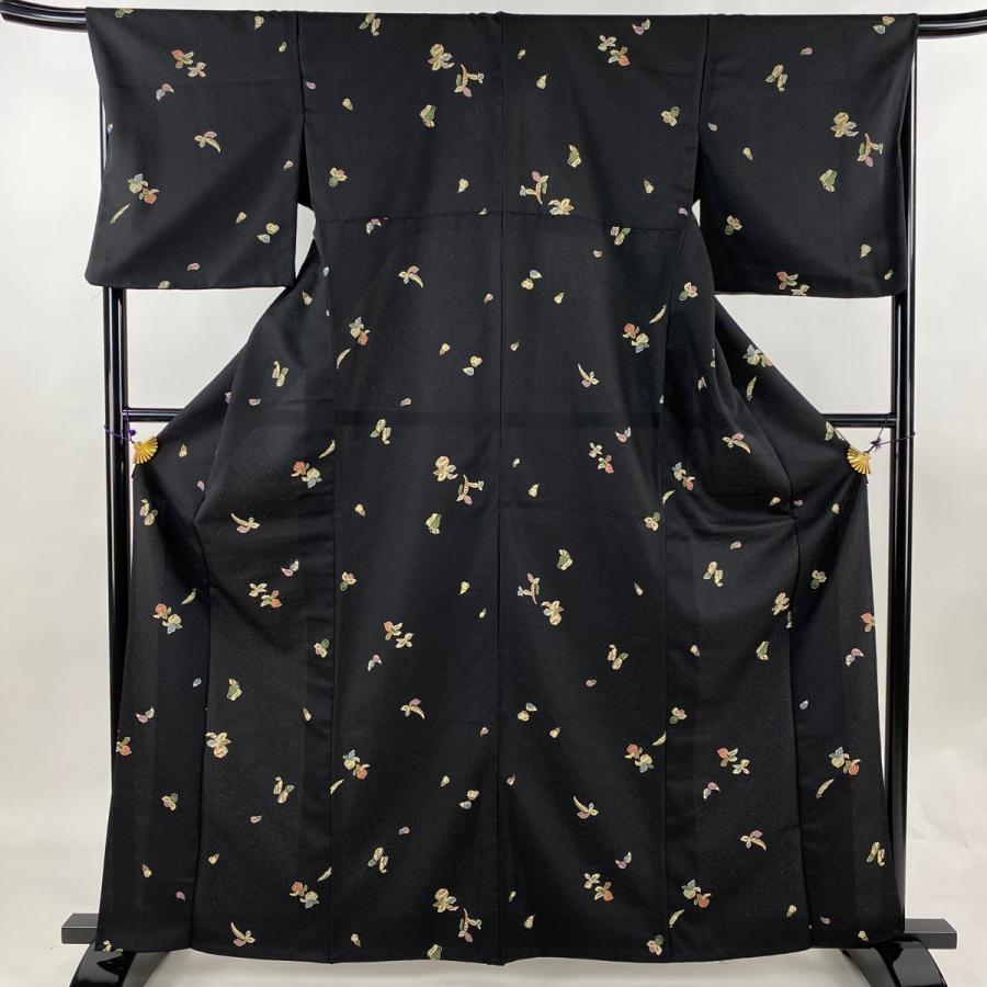 小紋 身丈164cm 裄丈67cm M 単衣 野菜 地紋 黒 化繊 美品 優品 中古 : リユースセレクトショップバイセル Yahoo!店 - 通販 - Yahoo!ショッピング