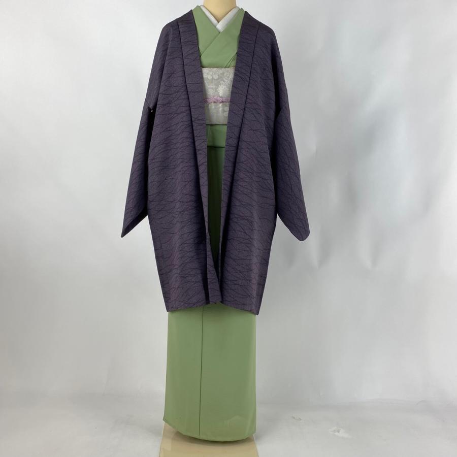 羽織 身丈97cm 裄丈68.5cm L 芝 灰紫 正絹 美品 逸品 中古 : リユースセレクトショップバイセル Yahoo!店 - 通販 - Yahoo!ショッピング