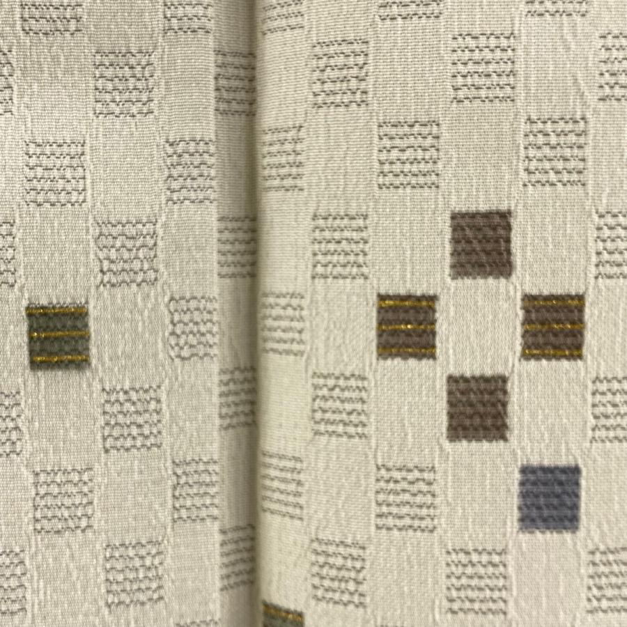 付下げ 身丈162.5cm 裄丈67cm M 単衣 お召地 市松 金彩 ベージュ 正絹 美品 逸品 中古 : リユースセレクトショップバイセル Yahoo!店 - 通販 - Yahoo!ショッピング