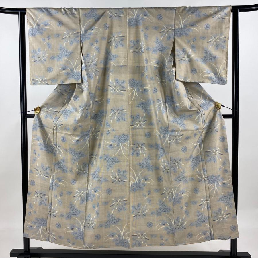 大島紬 身丈152cm 裄丈63cm S 袷 証紙あり 草花 灰茶 正絹 秀品 中古 : リユースセレクトショップバイセル Yahoo!店 - 通販 - Yahoo!ショッピング