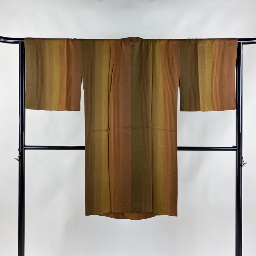 道行 身丈104cm 裄丈66cm M 和装コート 千代田衿 縦縞 地紋 縦ぼかし 茶色 正絹 美品 秀品 中古 : リユースセレクトショップバイセル Yahoo!店 - 通販 - Yahoo ...