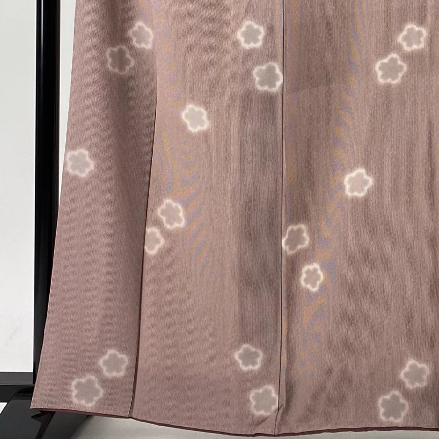 小紋 身丈161cm 裄丈67.5cm L 袷 花 竹縞 赤紫 正絹 美品 秀品 中古 : リユースセレクトショップバイセル Yahoo!店 - 通販 - Yahoo!ショッピング