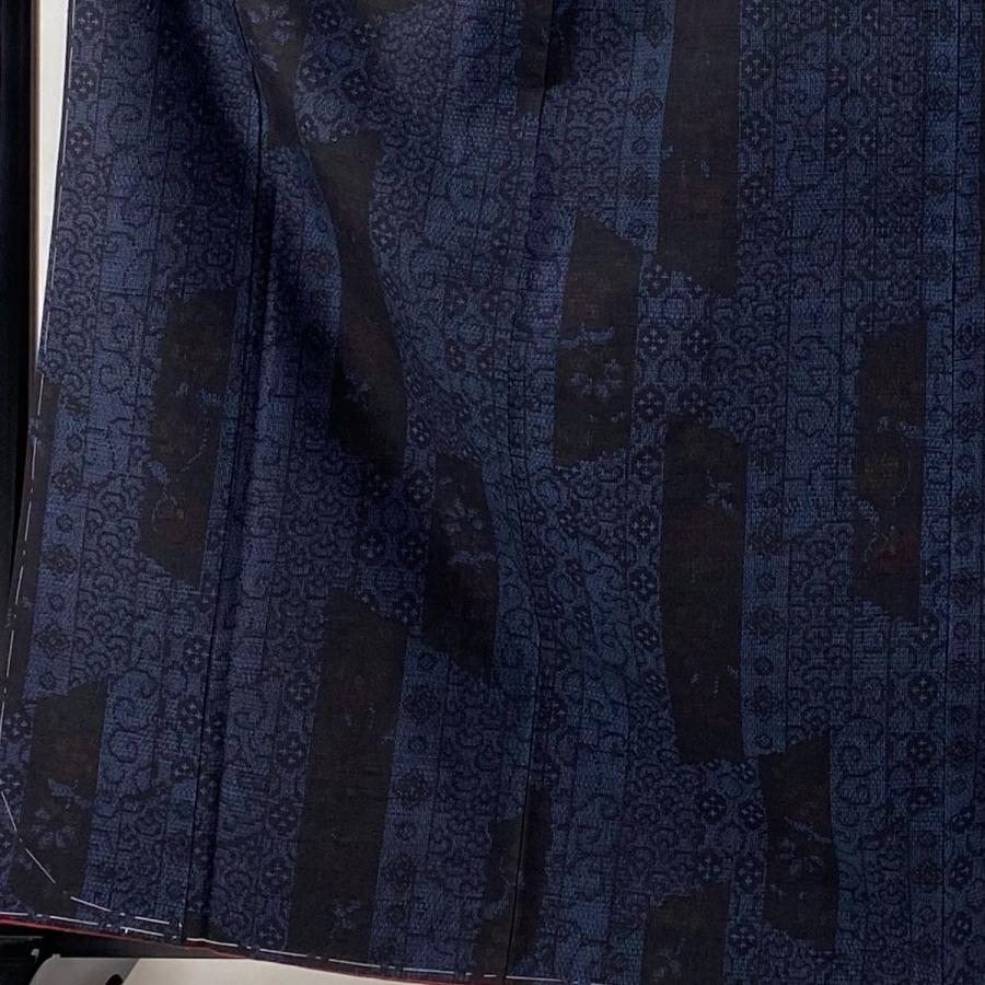 紬 身丈163cm 裄丈64cm M 袷 草花 紺色 正絹 美品 逸品 中古 : リユースセレクトショップバイセル Yahoo!店 - 通販 - Yahoo!ショッピング