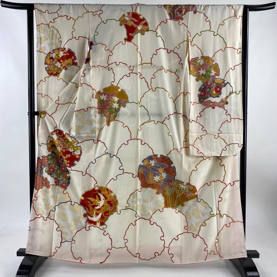 振袖 身丈162.5cm 裄丈63.5cm S 袷 雪輪 梅 金糸 金銀彩 クリーム 正絹 秀品 中古 : リユースセレクトショップバイセル Yahoo!店 - 通販 - Yahoo!ショッピング