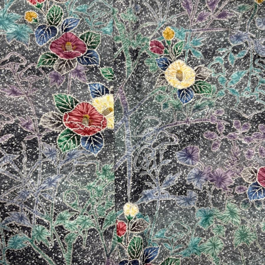 小紋 身丈166cm 裄丈69cm L 袷 寛斎 やまと 椿 金彩 絞り 青灰色 正絹 美品 秀品 中古 : リユースセレクトショップバイセル Yahoo!店 - 通販 - Yahoo!ショッピング