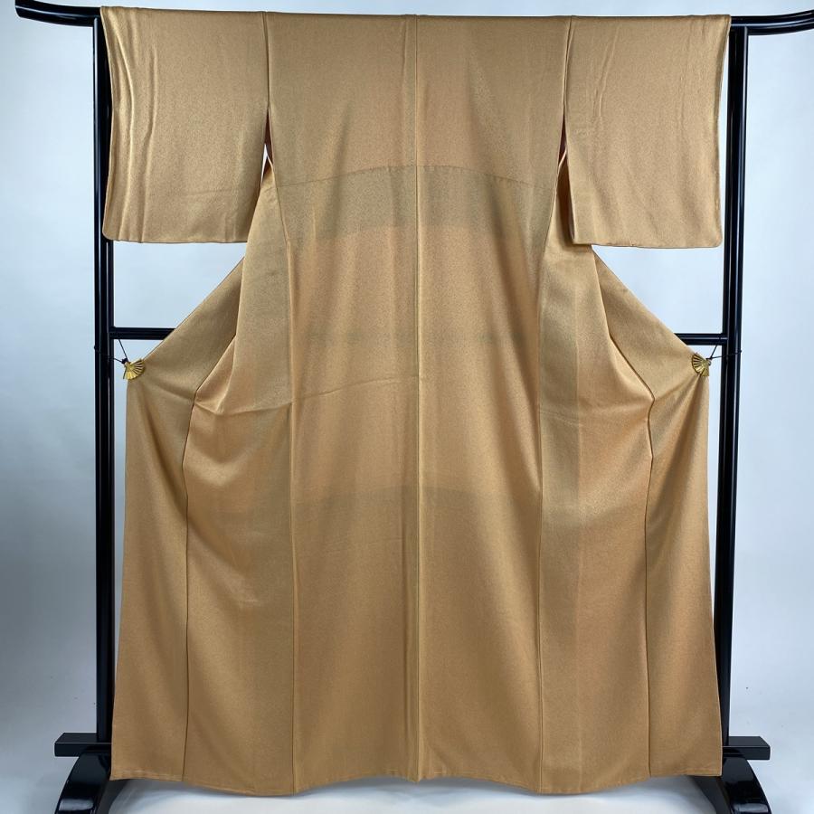 色無地 身丈166cm 裄丈64cm M 袷 地紋 山吹色 正絹 秀品 中古 : リユースセレクトショップバイセル Yahoo!店 - 通販 - Yahoo!ショッピング