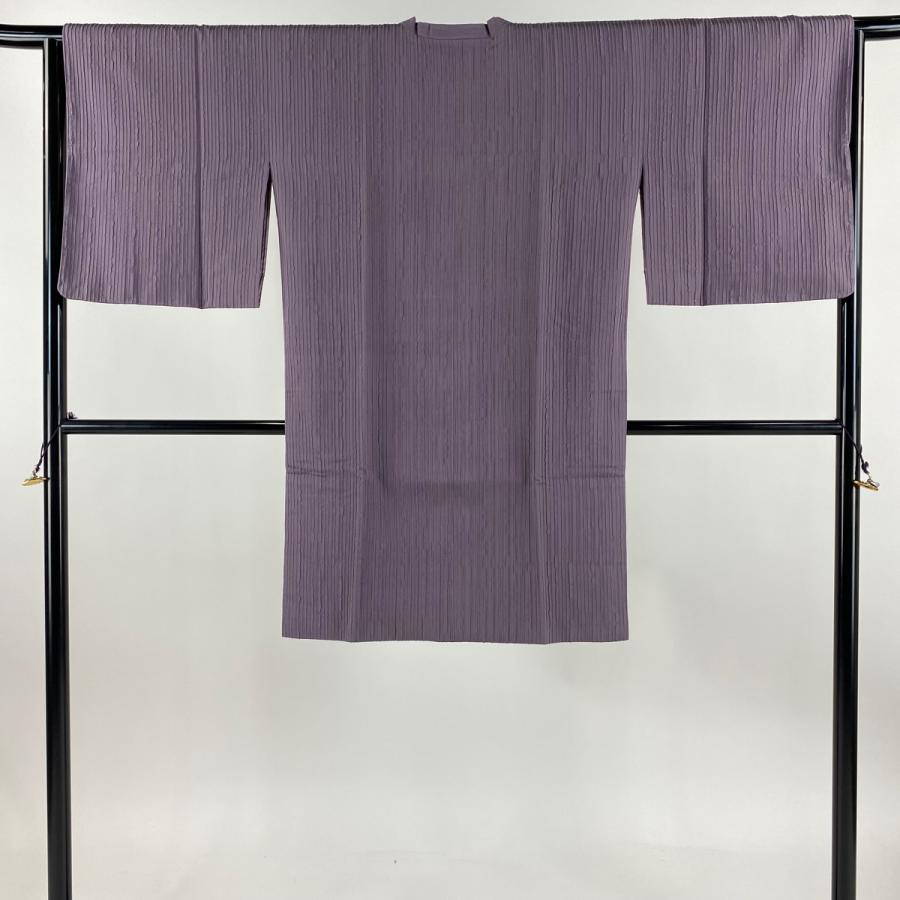 道行 身丈103cm 裄丈63.5cm S 和装コート 角衿 地紋 灰紫 正絹 逸品 中古 : リユースセレクトショップバイセル Yahoo!店 - 通販 - Yahoo!ショッピング
