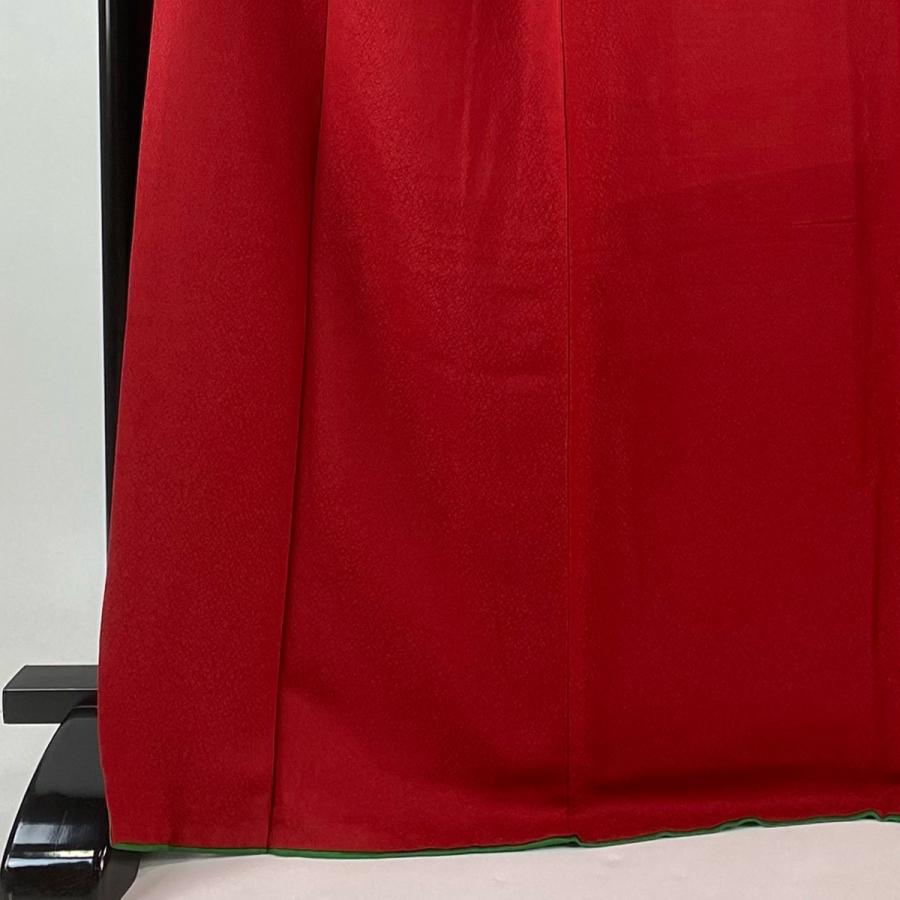振袖 身丈167cm 裄丈69cm L 袷 地紋 赤 正絹 名品 三つ紋 中古 : リユースセレクトショップバイセル Yahoo!店 - 通販 - Yahoo!ショッピング