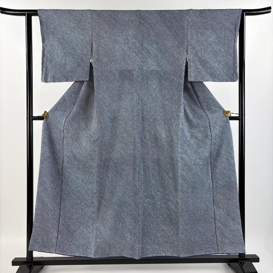 小紋 身丈155cm 裄丈60.5cm S 袷 総絞り 藍色 正絹 秀品 中古 在庫一掃 : リユースセレクトショップバイセル Yahoo!店 - 通販 - Yahoo!ショッピング