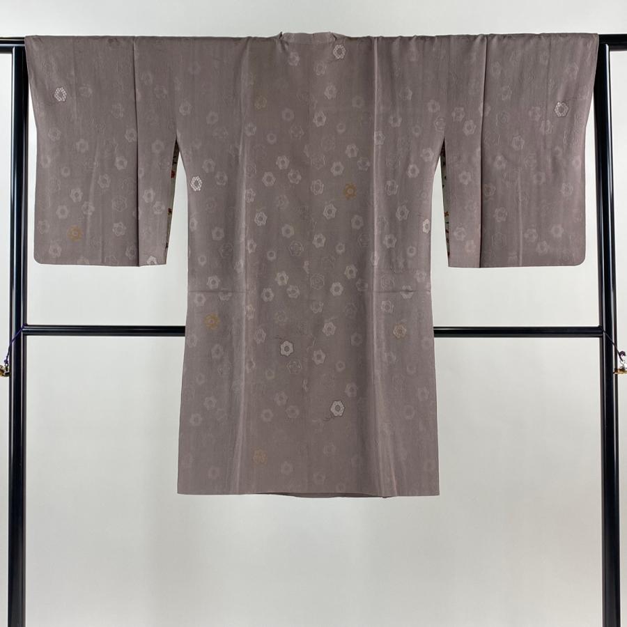 道行 身丈104cm 裄丈65cm M 和装コート 千代田衿 花 地紋 銀糸 灰紫 正絹 名品 中古 : リユースセレクトショップバイセル Yahoo!店 - 通販 - Yahoo!ショッピング
