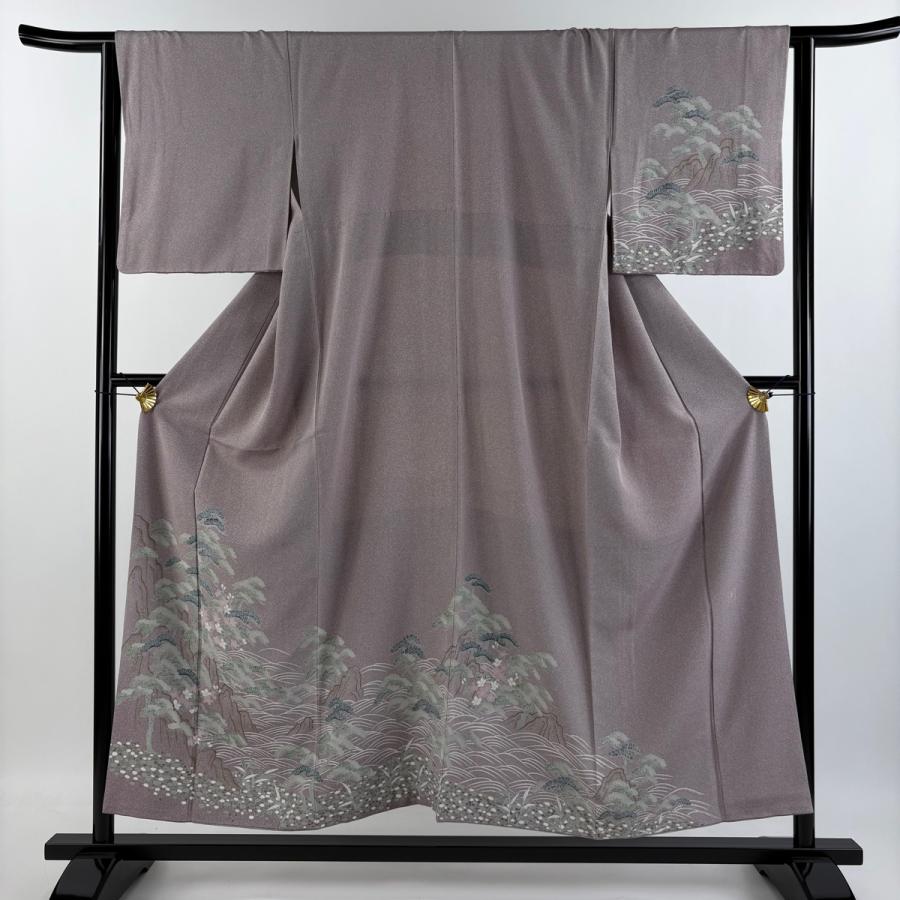 訪問着 身丈152.5cm 裄丈64cm M 袷 落款あり 松 波 金彩 薄紫 正絹 名品 中古 : リユースセレクトショップバイセル Yahoo!店 - 通販 - Yahoo!ショッピング