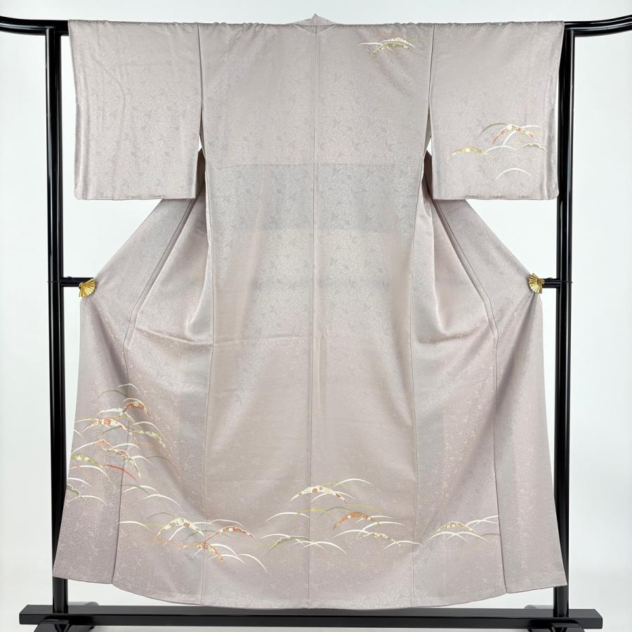 訪問着 身丈154cm 裄丈62.5cm S 袷 雪芝 菊 金彩 灰紫 正絹 優品 中古 : リユースセレクトショップバイセル Yahoo!店 - 通販 - Yahoo!ショッピング