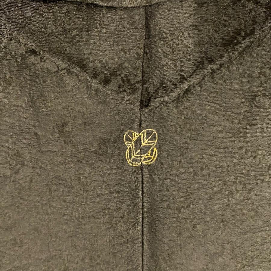 美品 付下げ 身丈157cm 裄丈65cm M 袷 動物 地紋 茶緑色 正絹 名品 一つ紋 中古 : リユースセレクトショップバイセル Yahoo!店 - 通販 - Yahoo!ショッピング