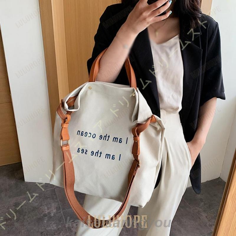 トートバッグ キャンバス 2way 大容量 かわいい オールシーズン おしゃれ 帆布 たっぷり収納 軽い 斜め掛け 通勤バッグ お着替えバッグ ファスナー付き 大きめ : ks-b23 ...